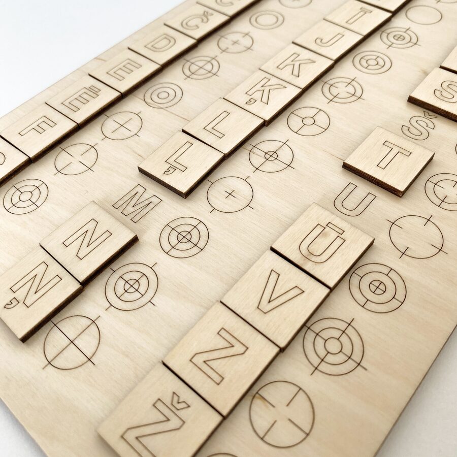 Simbolu alfabēts - Alfabēti - Veikals - Koka Rokām