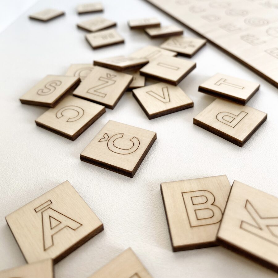 Simbolu alfabēts - Alfabēti - Veikals - Koka Rokām